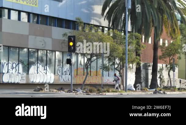 Homelessness graffiti on building Stock Videos & Footage - HD and 4K ...