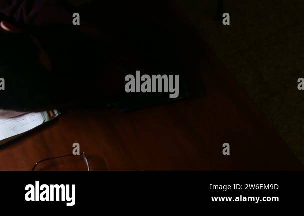 Man Sleeping on His Notes Stock Video Footage - Alamy