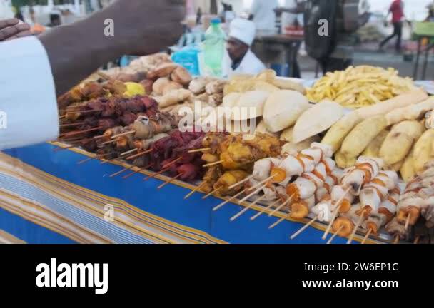 Forodhani Food Stalls, Traditional Zanzibar Food Market, Delicacies ...