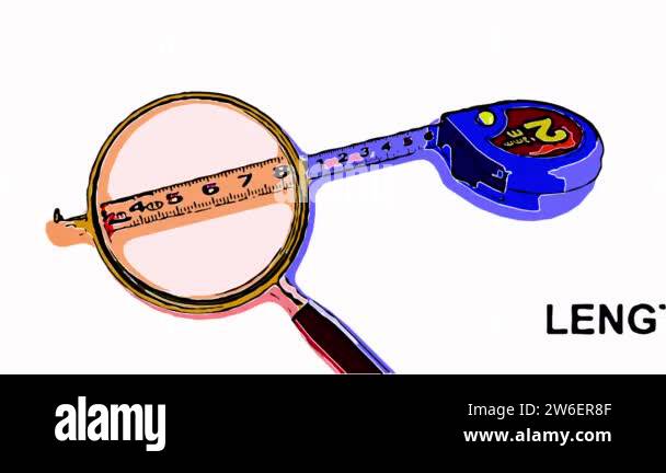 2d animation in comic style - Measure Tape isolated on white background ...