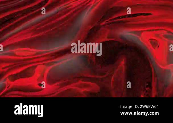 Red Background of filamentous intersecting particles. Abstract motion ...