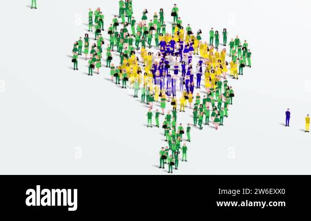 Brazil population infographic map Stock Videos & Footage - HD and 4K ...