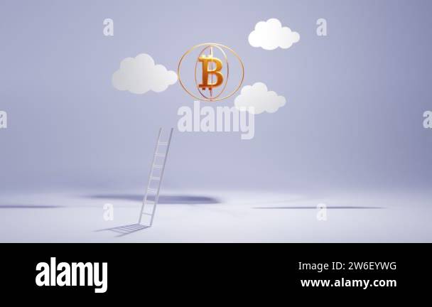 Bitcoin mining success ladder, crypto currency investment concept ...