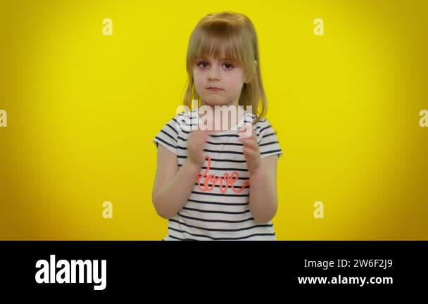I do not need it, not me, no thanks, honest little kid child pointing ...