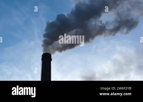 Smoking factory chimneys with co2 emissions.Environmental problem of ...