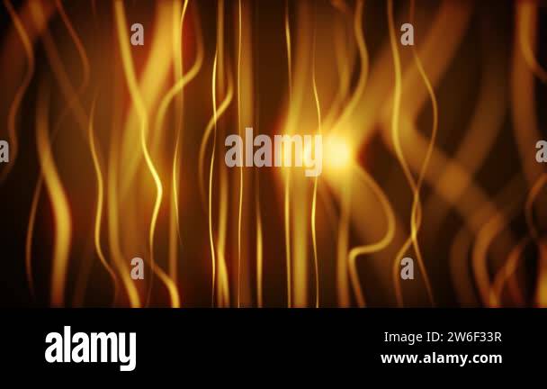 Abstract Gold Strings Waving Fx Background Loop/ 4k animation of an ...