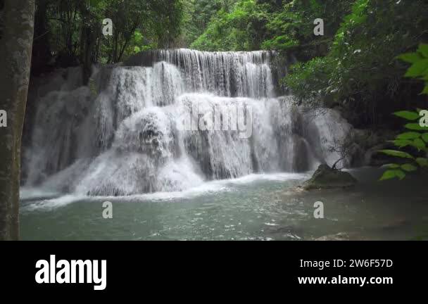Footage B roll of Waterfalls in the beautiful nature. Magic Water falls ...