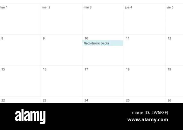 Spanish. Creating a Scheduled Calendar Reminder of Appointment in To Do ...