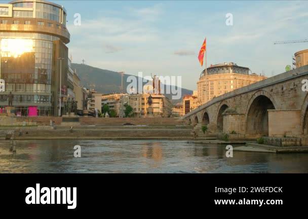 Monument of Alexander the Great Makedonski at the Macedonian Square in ...