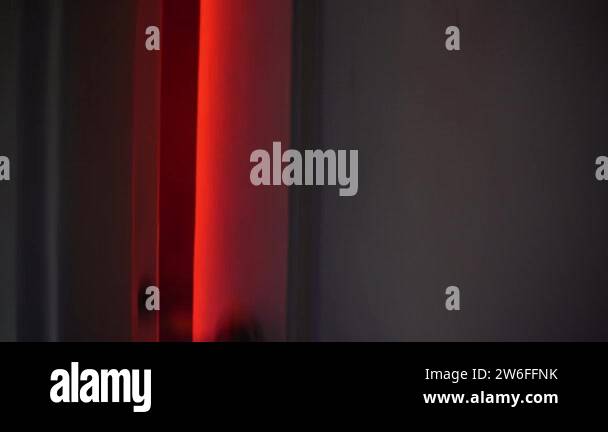 Bloody hand sign on the door, aggressive murderer attacking victim in ...