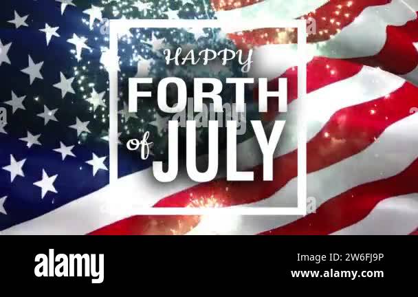 Happy 4th of July on USA flag background. Independence day, Memorial ...