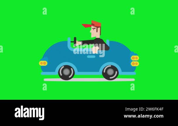 Man driver a car cartoon Stock Videos & Footage - HD and 4K Video Clips ...