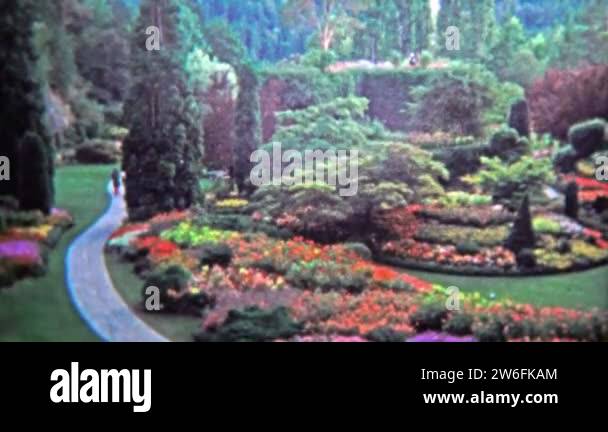 World famous Butchart Gardens in Brentwood Bay Stock Video Footage - Alamy