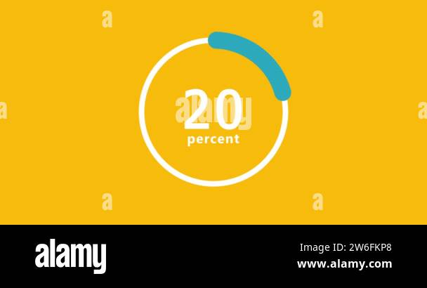 Doughnut Pie chart 2D animation. Statistics, increase, growth, rise ...