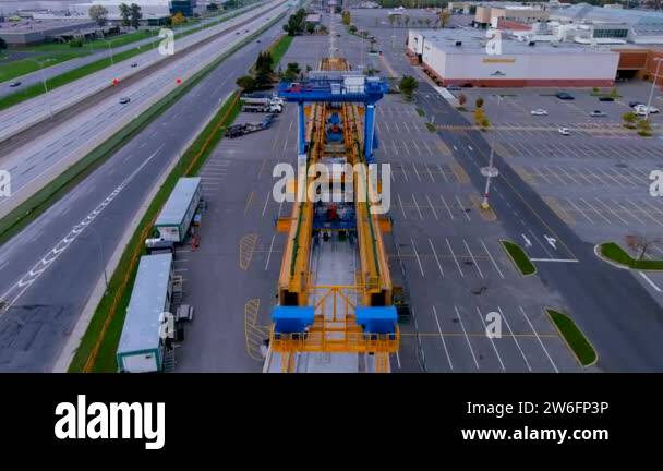 Montreal, Canada - OCTOBER 11, 2021: Construction site of the new ...
