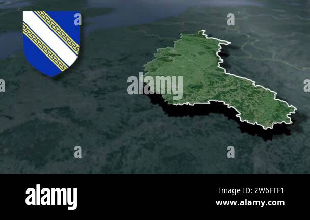 Regions of France Champagne-Ardenne whit Coat of arms animation map ...
