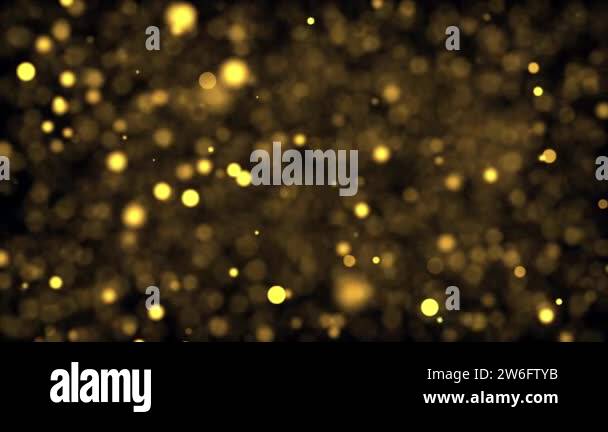 Abstract motion background shining gold bokeh particles. 4K 3D seamless ...