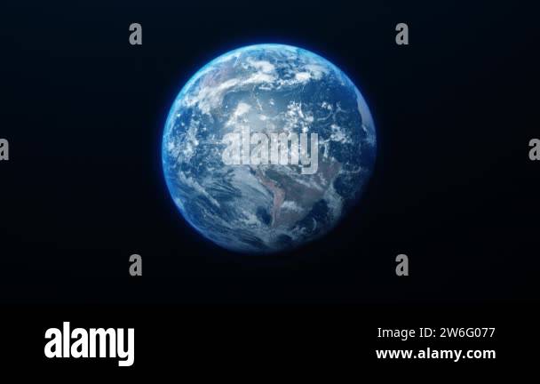 Rotating planet Earth from space. Seamless loop animation. Textures ...