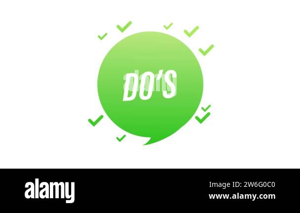 check marks ui button with dos and donts. flat simple style trend ...