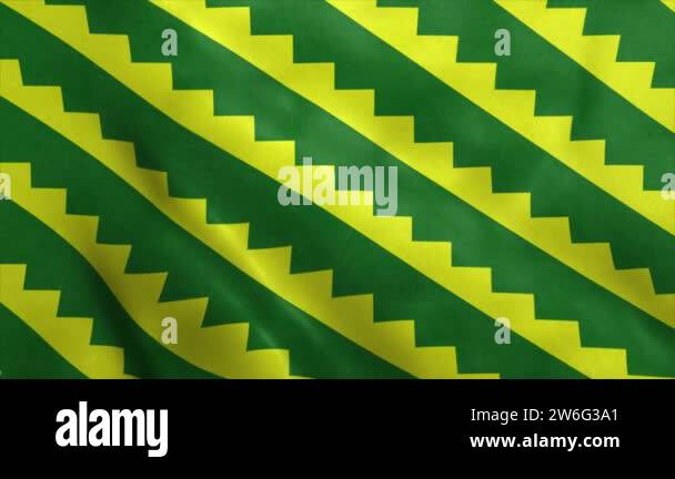 Gurabo flag, city of Puerto Rico, realistic animation background Stock ...