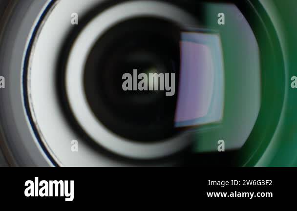 Lens of video camera, showing zoom, close up Stock Video Footage - Alamy