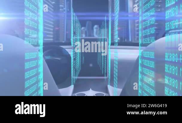 Animation Of Biometric Fingerprint And Data Processing Over Dashboard