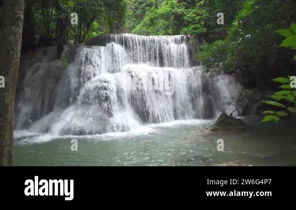 Footage B roll of Waterfalls in the beautiful nature. Magic Water falls ...