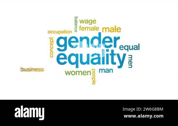 4k Gender Equality Animated Tag Word Cloud,Text Design Animation Stock ...
