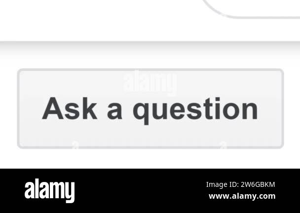 Mouse Cursor Slides Over And Clicks Ask A Question Device Screen View Of Cursor Clicking