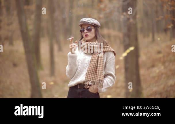 Fashion model smoking cigarette Stock Videos & Footage - HD and 4K ...