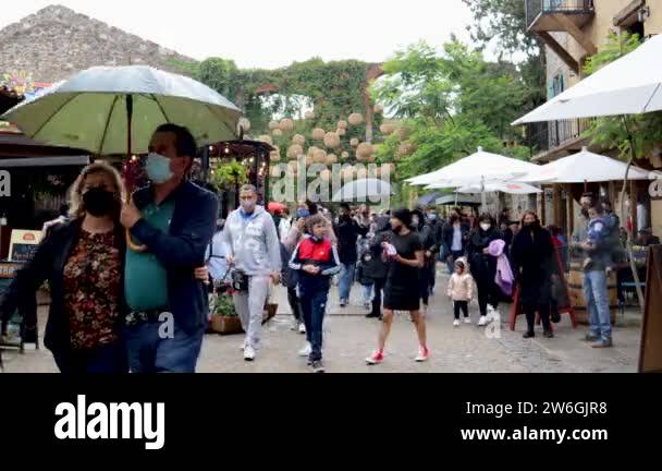 Tlaxcala, Mexico - June 2021: Rainy day in the town ValQuirico ...