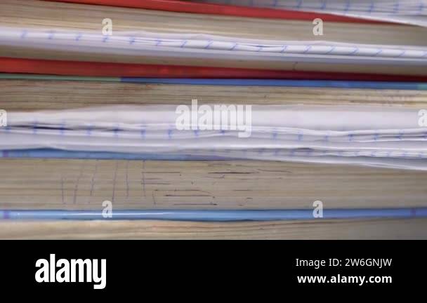 Stack old books notebooks Stock Videos & Footage - HD and 4K Video ...