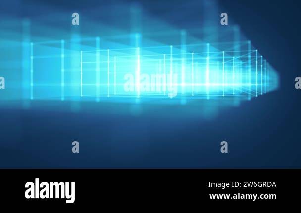 Hi-Tech Structure With Glowing Strokes Slow Shift Loop/ 4k animation of ...