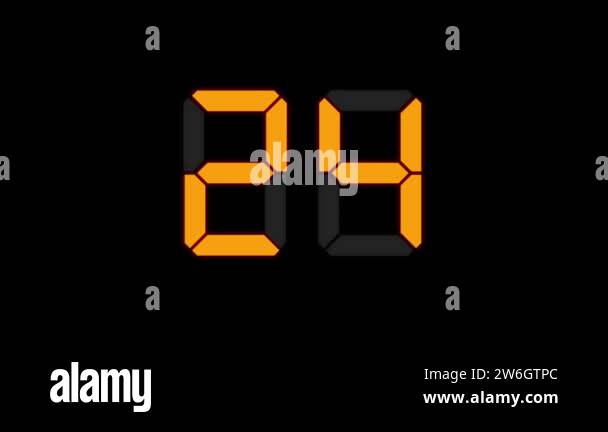 Digital clock 30 seconds countdown timer animation motion graphics ...
