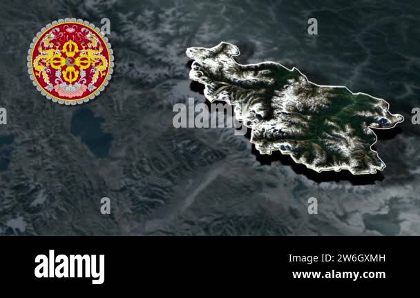 Districts of Bhutan animation map Stock Video Footage - Alamy