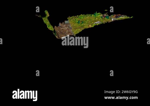 Uav Survey 3D Model Surgery Overlooking Model Over Center Of Over Rural ...