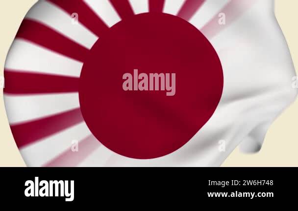 Empire of Japan and Japan Crumpled Fabric Flag Intro. Empire of Japan ...