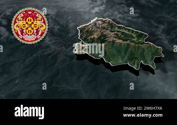 Districts of Bhutan animation map Stock Video Footage - Alamy