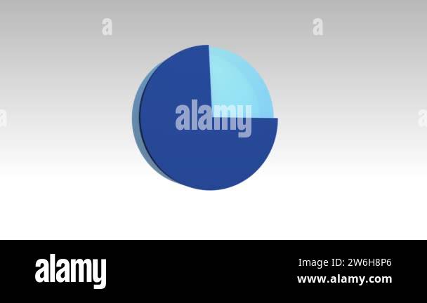 Indicate about 90 percents, growing 3D pie chart.(included alpha Stock ...