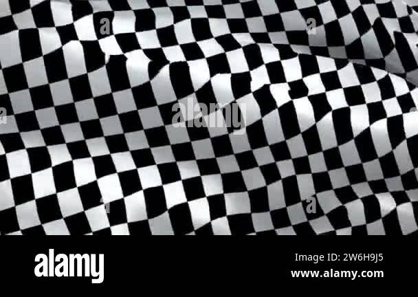 Checkered flag. Isolated Waving Checkered Flag. Chequered Flag Looping ...