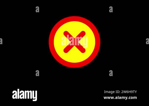 Animated icons closed and check mark. Alpha channel. Animation set ...