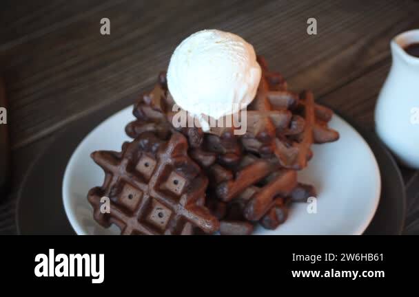 Traditional belgian waffles cocoa Stock Videos & Footage - HD and 4K ...