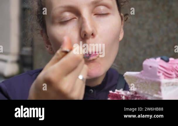 Girl eating cake frosting Stock Videos & Footage - HD and 4K Video ...