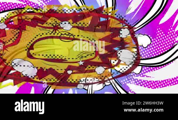 Abstract Comic Book Background. Motion poster. 4k animated Cartoon fast ...