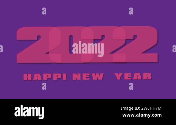 Video text Happy New Year 2022. Volumetric text 3D illustration. Red ...
