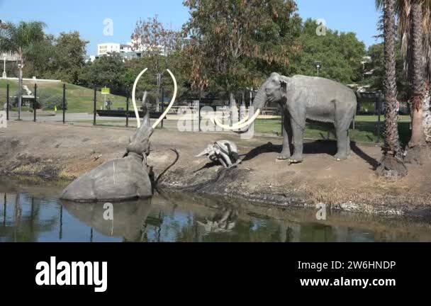 Replicas of the now extinct mammoths that were once native to the land ...