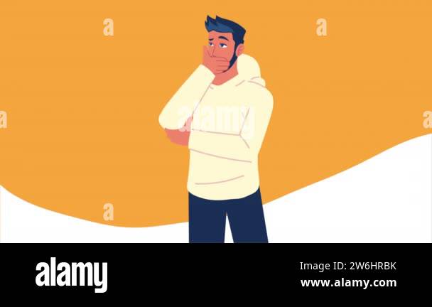 Male thinking character design Stock Videos & Footage - HD and 4K Video ...