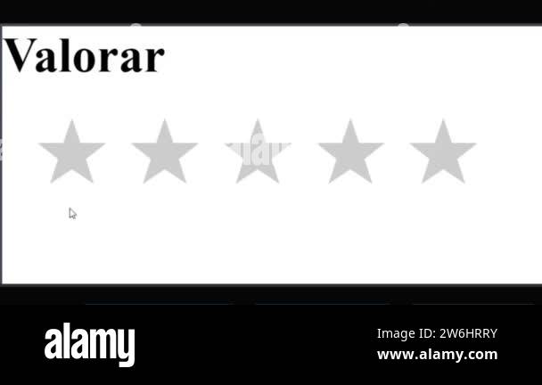 Spanish Mouse Cursor Slides Over And Clicks 1 Star Rating Device Screen View Of Cursor