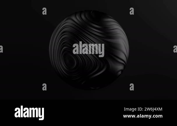 Sphere waves fluid seamless loop 4k. 3d render sphere of loops pulse ...