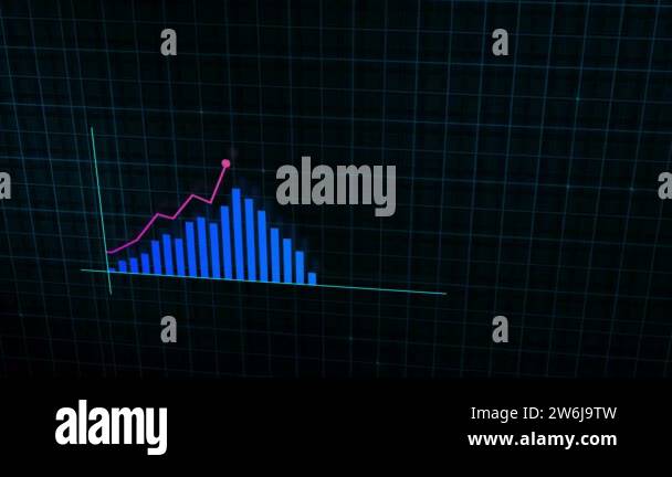 Growing line graph of a digital income growth chart made in a ...
